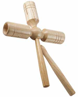 Mano Percussion Triple Guiro Wood Tone Block